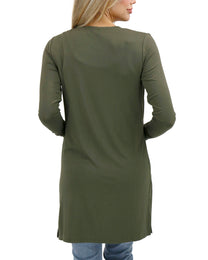 Olive Casual Day Modal Cardigan - Olive / M - Grace and Lace