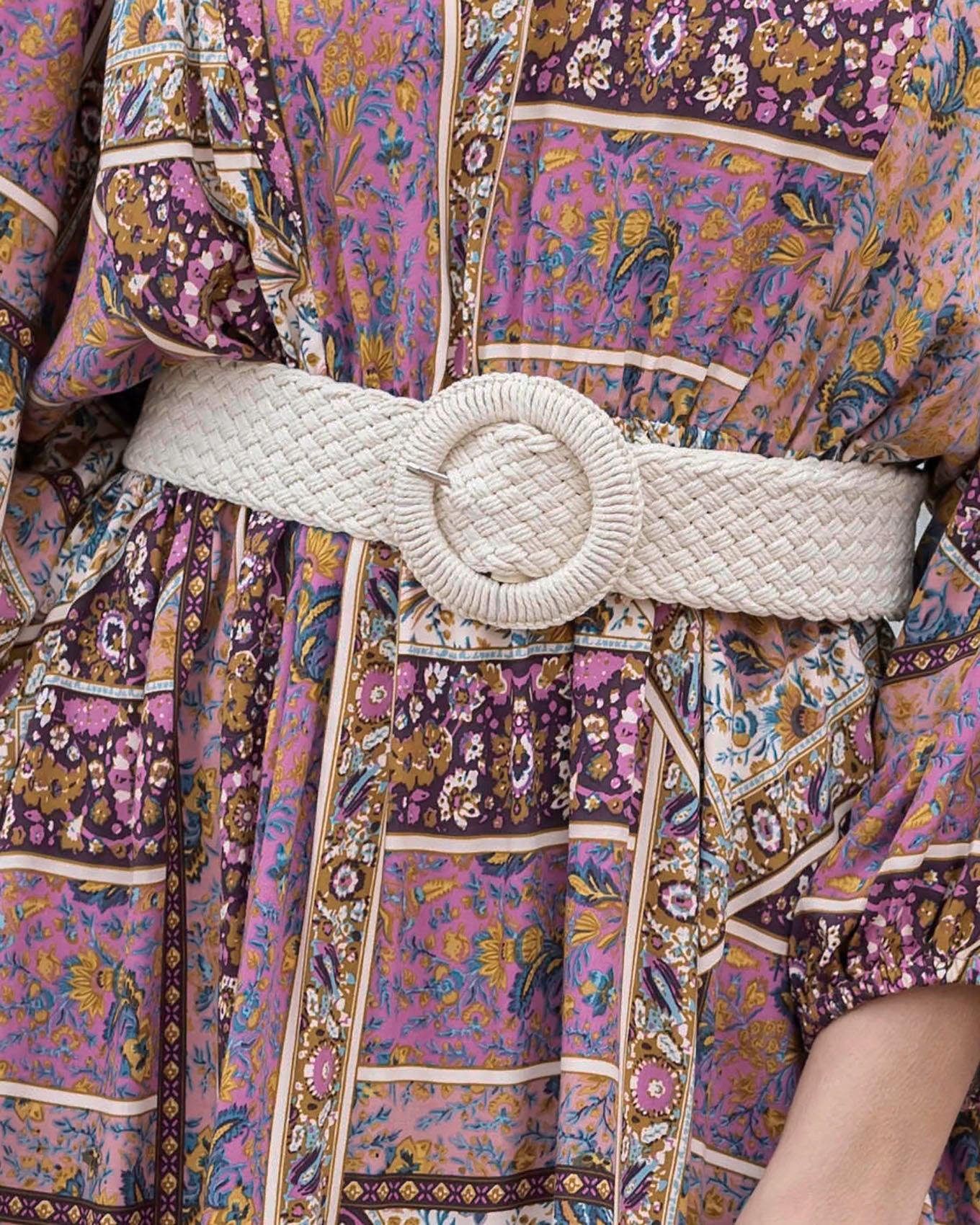 Ivory Circle Rope Belt - Grace and Lace