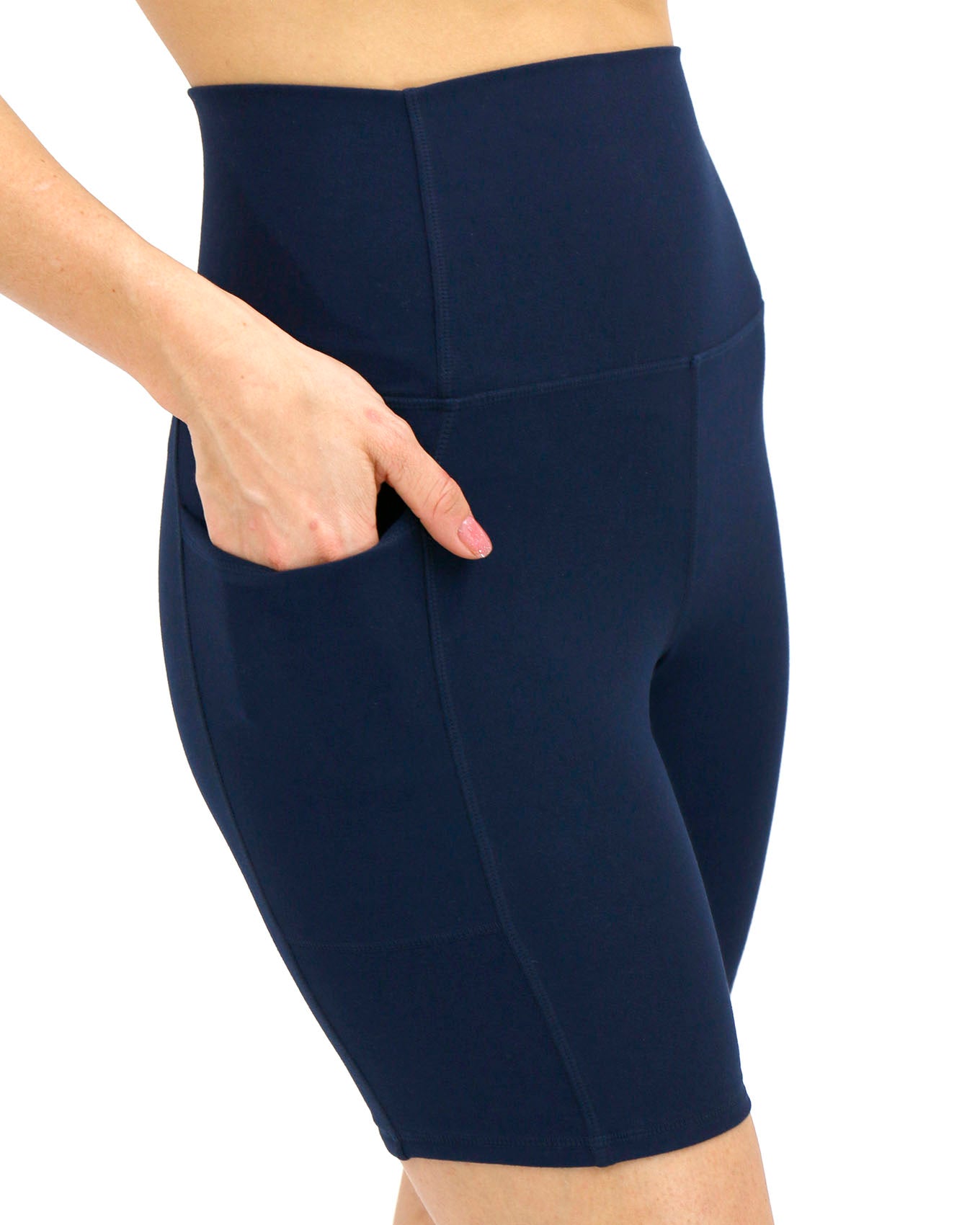 Navy 7" Daily Pocket Biker Shorts - Navy / XL - Grace and Lace