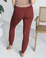 Essential Ribbed Rust Jogger Pants - FINAL SALE - Rust / S - Grace and Lace