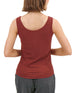 Essential Ribbed Rust Fitted Tank Top - Rust / L - Grace and Lace