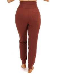 Essential Ribbed Rust Jogger Pants - FINAL SALE - Rust / S - Grace and Lace