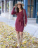 Faux Wrap Cabernet Sweater Dress - FINAL SALE - Cabernet / XS - Grace ...
