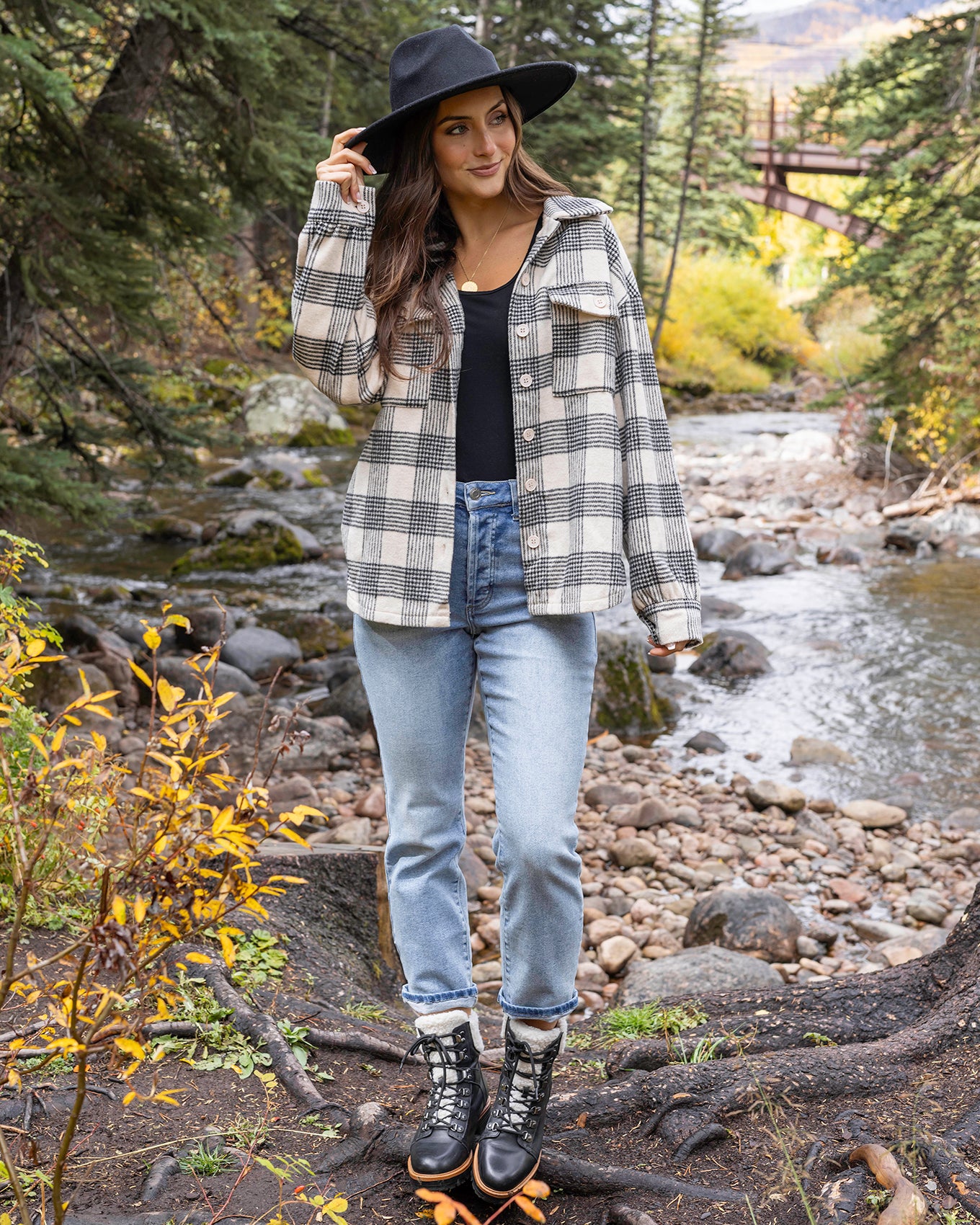 Flannel Ivory/Black Plaid Shacket - FINAL SALE - Ivory/Black Plaid / XS ...