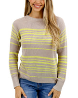 Lemon Lines Lightweight Sweater - Yellow Stripe / XS - Grace and Lace