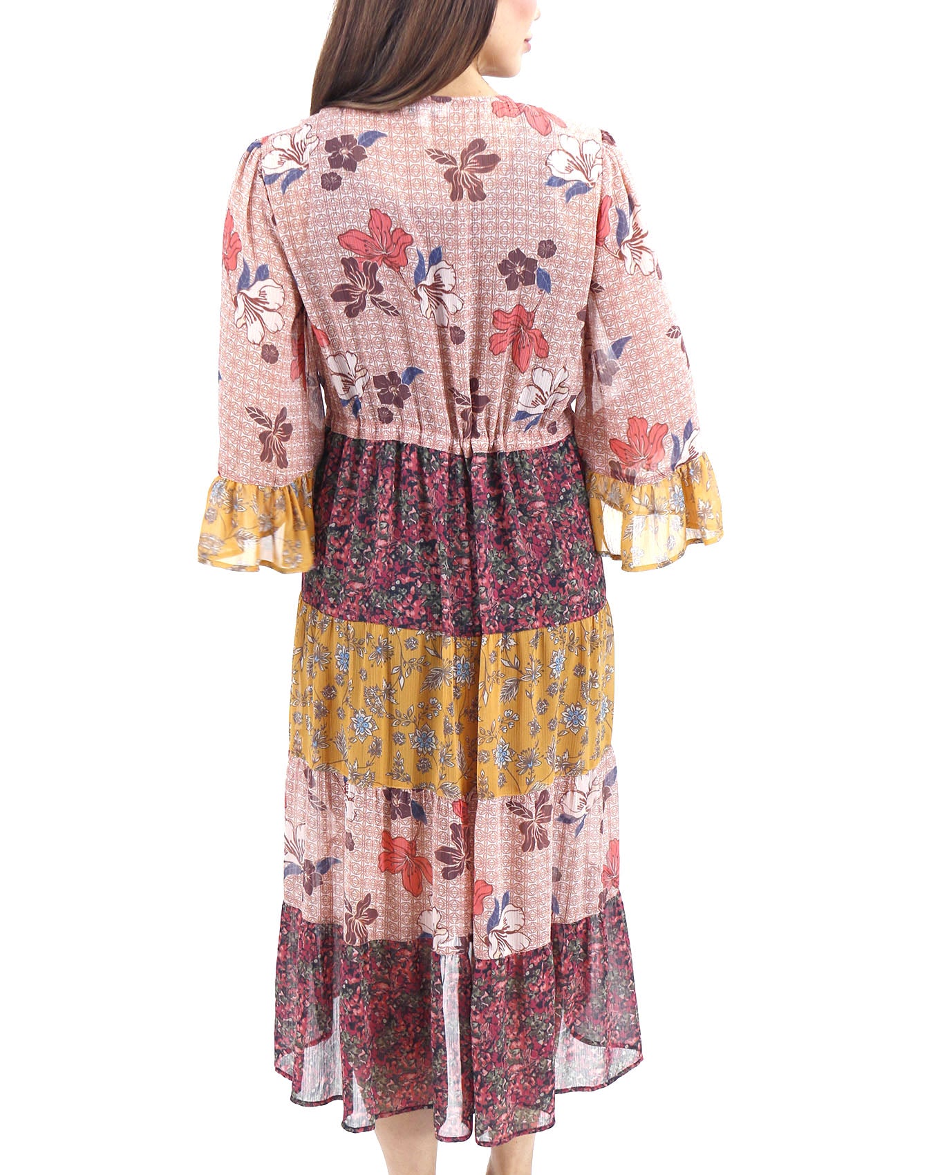 Fall Patchwork Kimono Duster - Fall Patchwork / XS - Grace and Lace