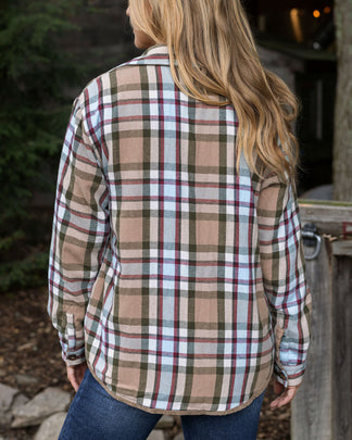 Reversible Tan/Olive Plaid Corduroy Shacket - Tan/Olive Plaid / XL ...