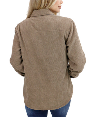 Reversible Tan/Olive Plaid Corduroy Shacket - Tan/Olive Plaid / XL ...
