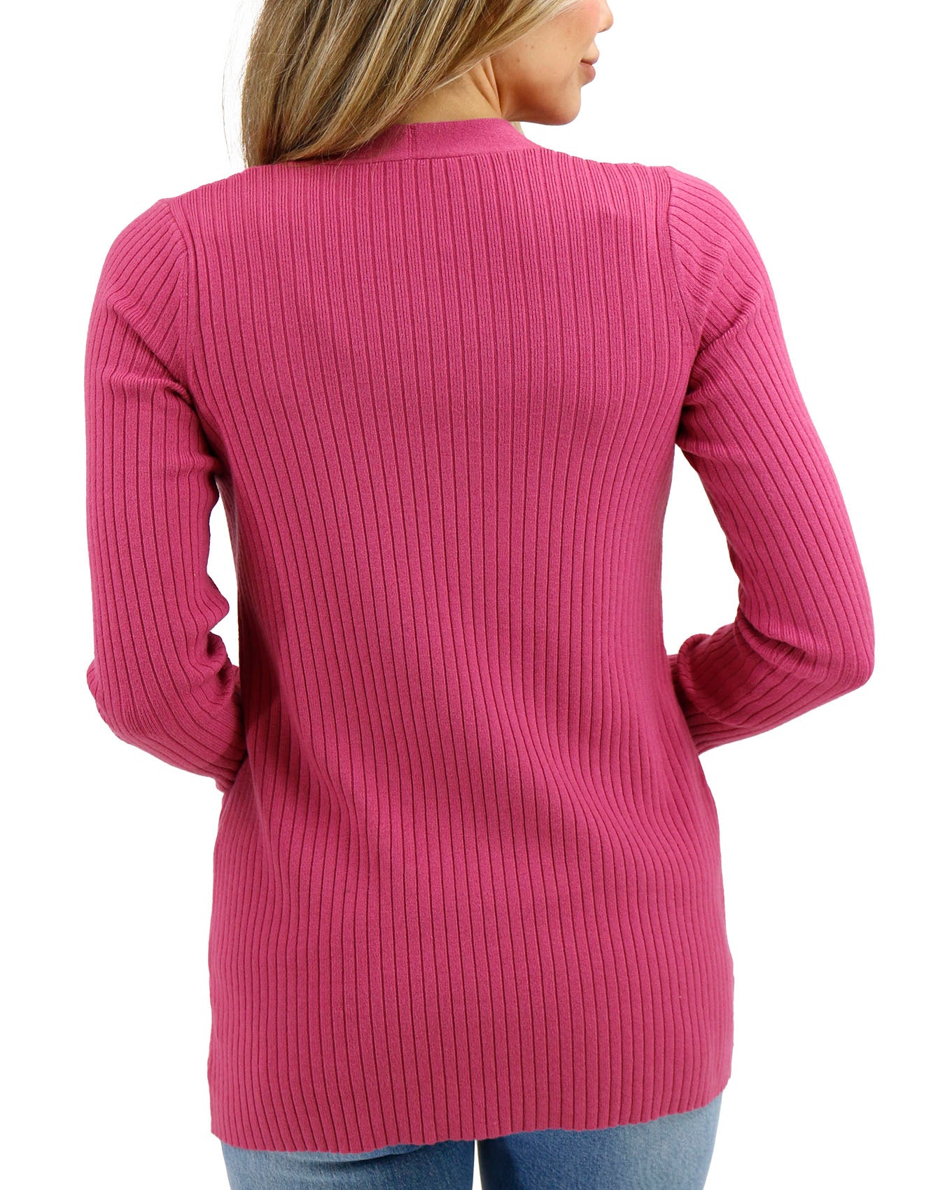 Ribbed Knit Cactus Flower Cardigan - Cactus Flower / M - Grace and Lace