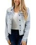 Soft Wash Denim Jacket in Light-Wash - Light-Wash / M - Grace and Lace