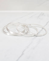 Stacked Bangles Silver - Silver / One Size - Grace and Lace