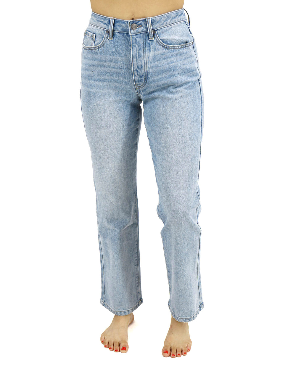 Stretch Mix Non-Distressed Light-Wash 90's Jeans - Non-Distressed Light ...