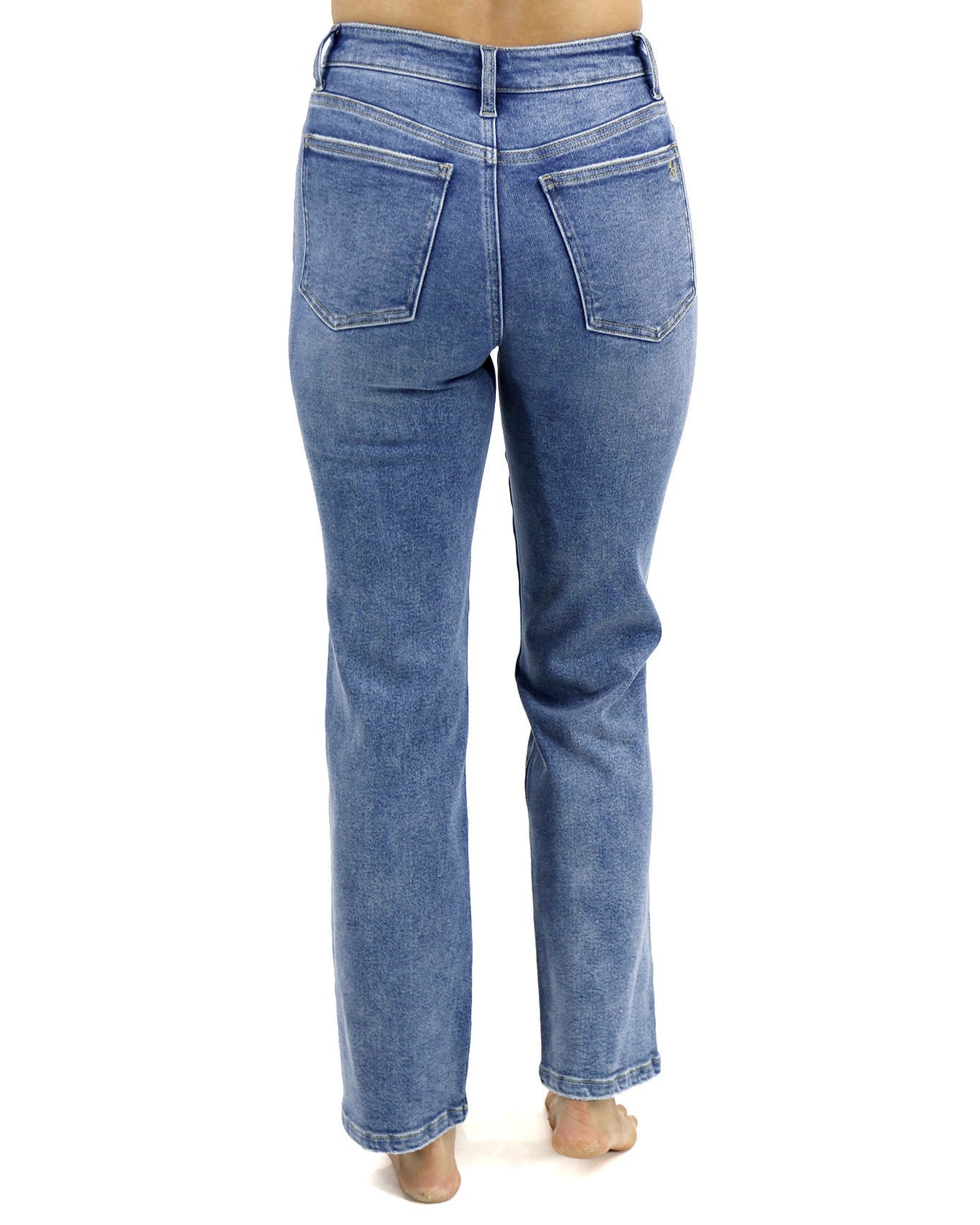 Stretch Mix Non-Distressed Mid-Wash 90's Jeans - Non-Distressed Mid ...
