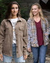 Reversible Tan/Olive Plaid Corduroy Shacket - Tan/Olive Plaid / XL ...